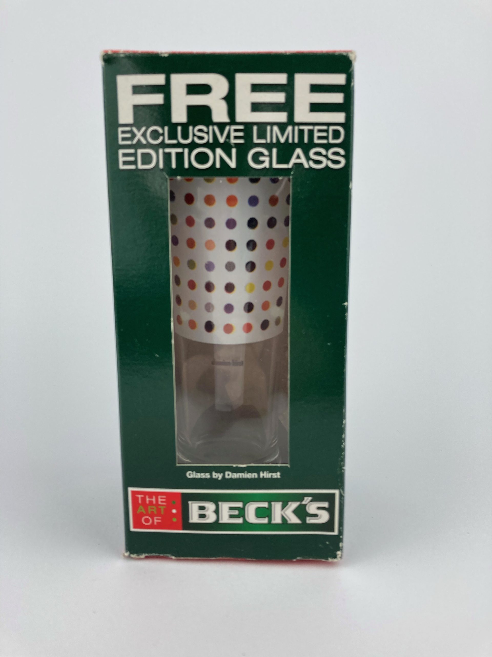 Spot Painting Damien Hirst Glass Boxed Becks limited edition 1995