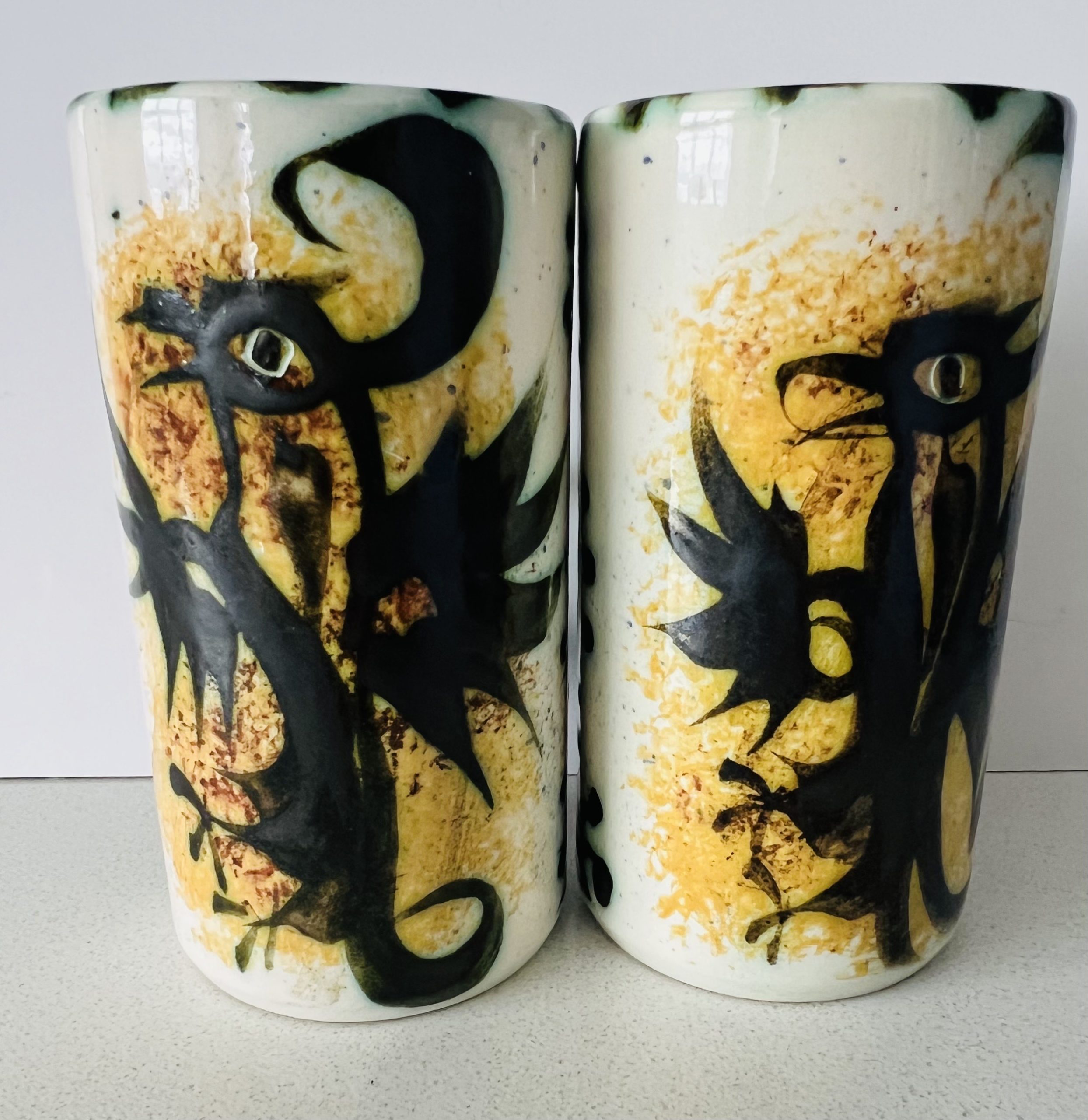 Celtic Pottery Phoenix design Mugs with Original Labels